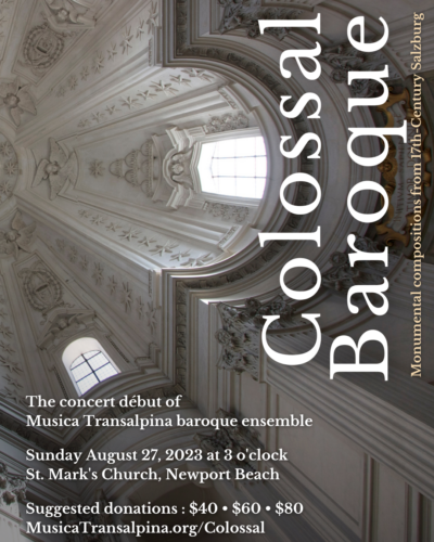 On the formation of a new ensemble dedicated to baroque sacred music ...